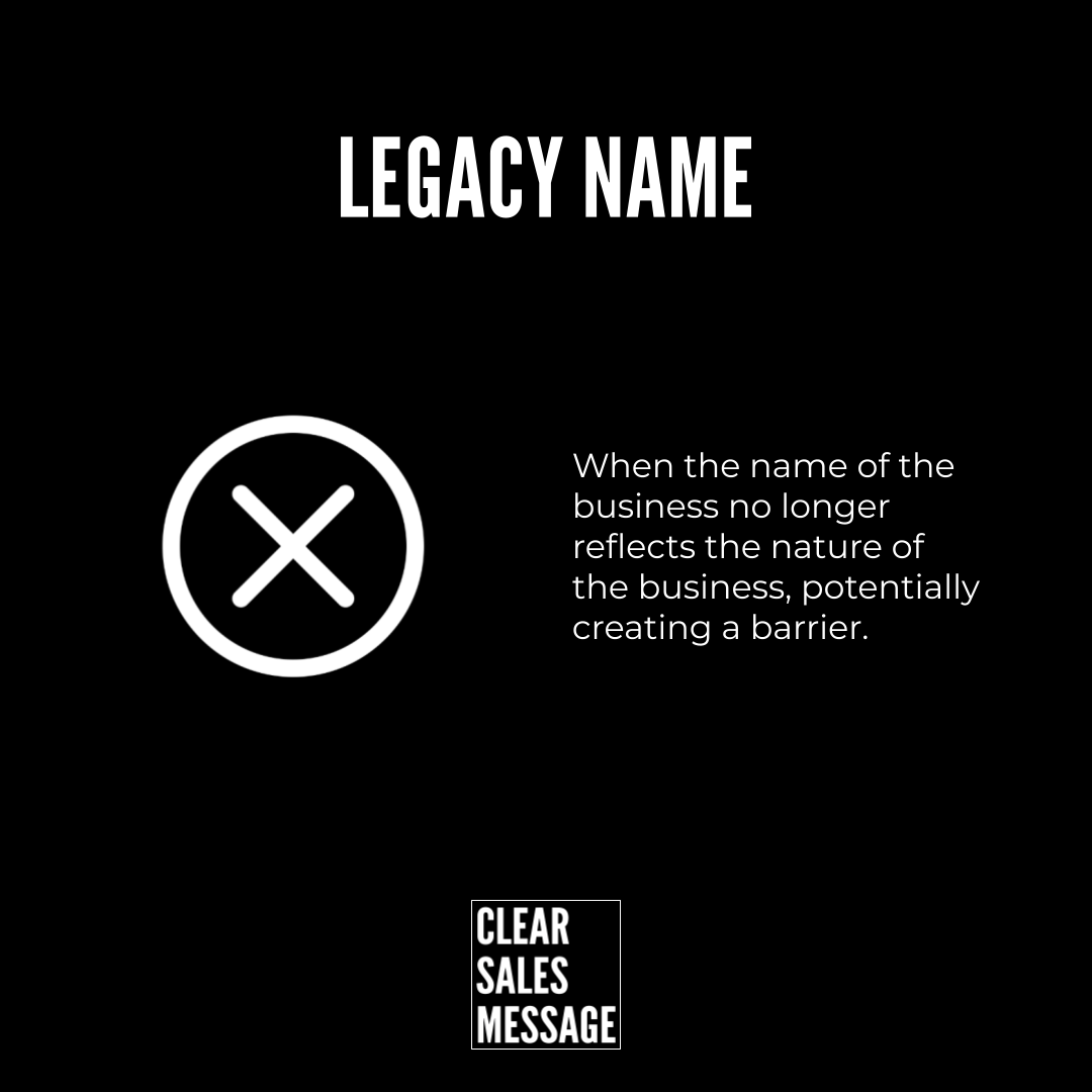 Legacy Name - Clear Sales Message™